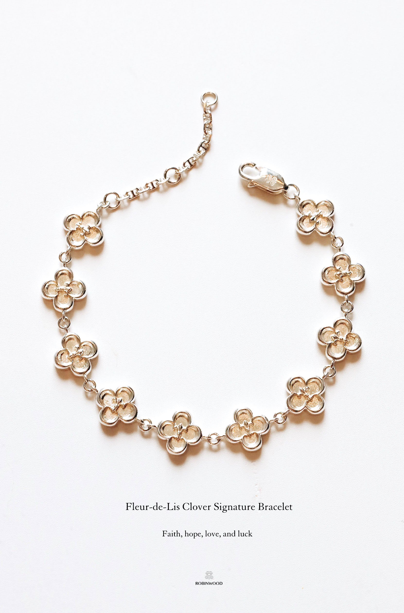 Limited Collection's " Fleur-De-Lis Clover Signature Bracelet, RobinWo ...